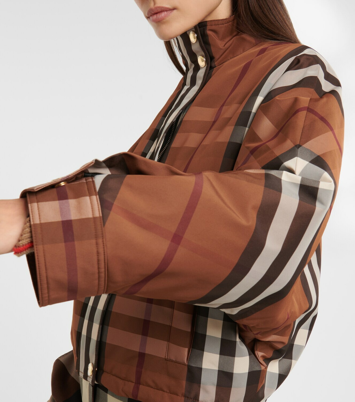 Burberry - Checked funnel-neck jacket Burberry