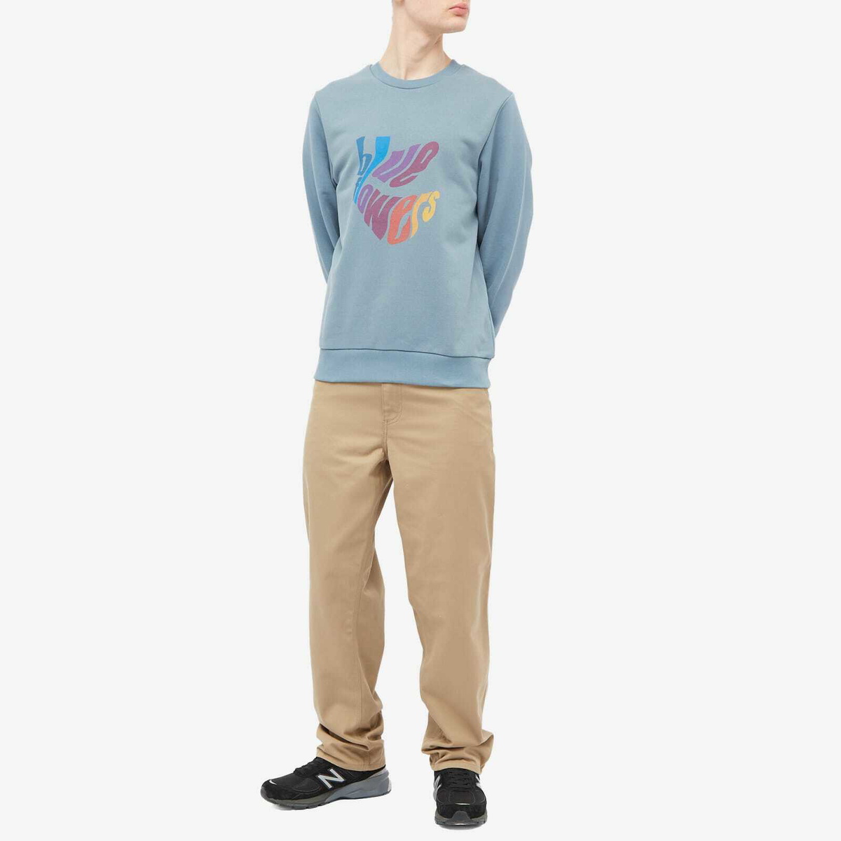Flowers Men's Polychrome Sweat in Blue Blue Flowers