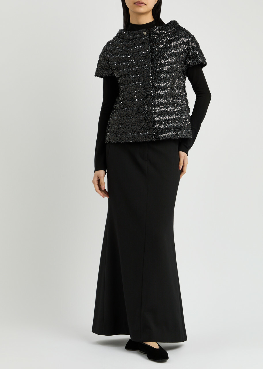 Herno Embellished Quilted Shell Jacket Black Herno