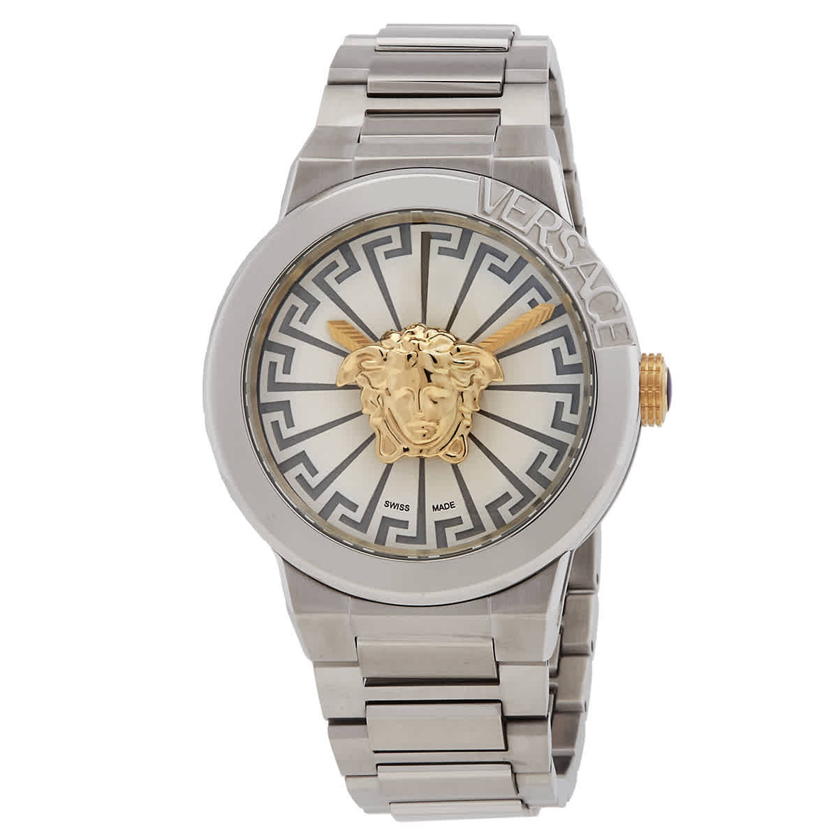 Versace Medusa Infinite Quartz Silver Dial Ladies Watch VE3F00322 Versace