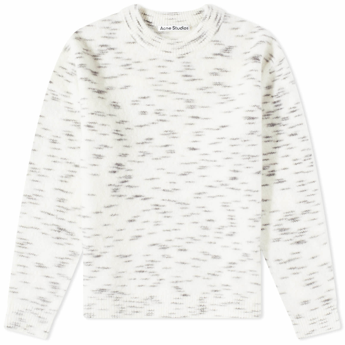 Acne Studios Men's Kristova Pattern Crew Knit in Off White Acne Studios