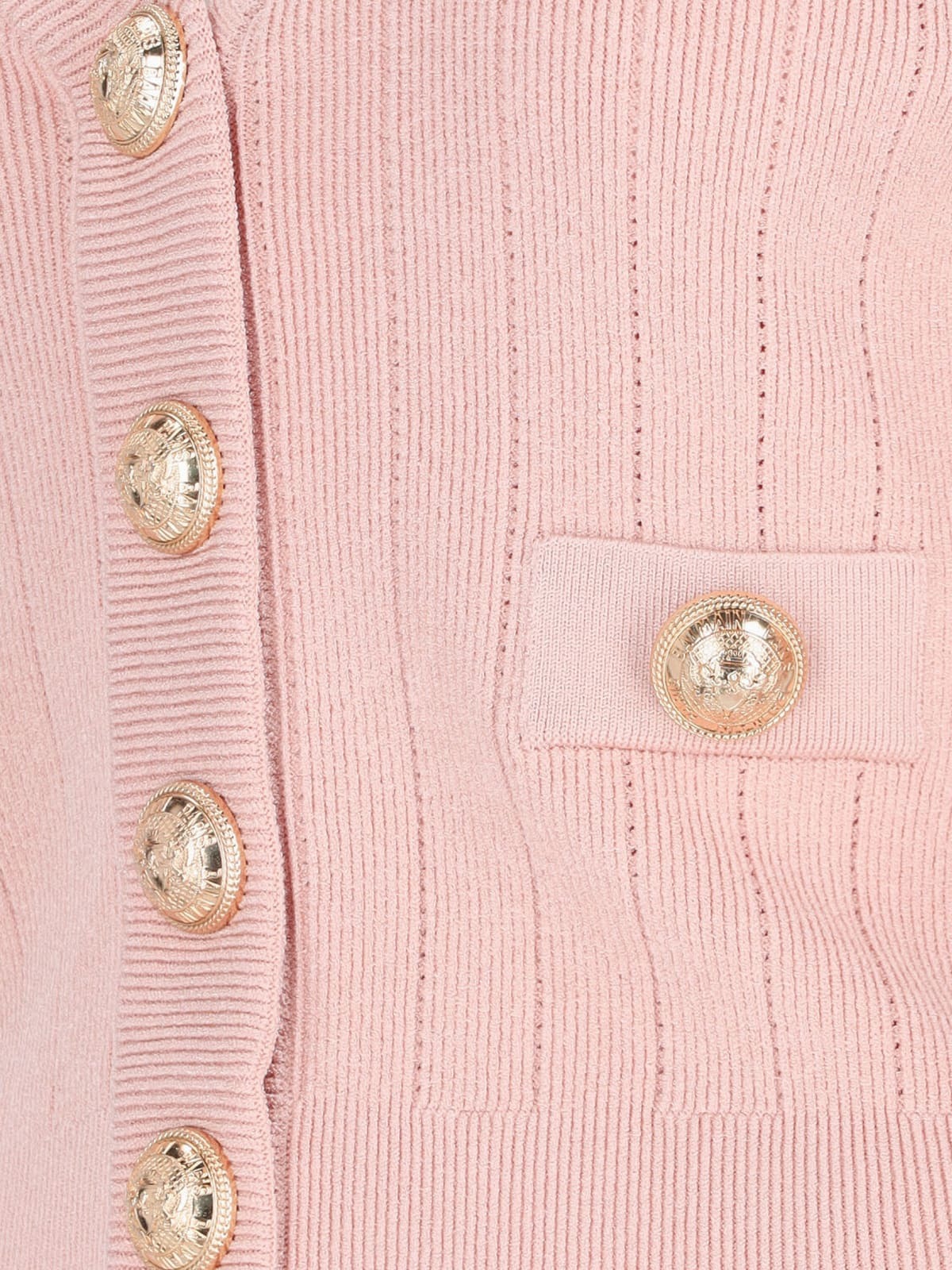 Balmain Cropped Cardigan With Buttons Balmain