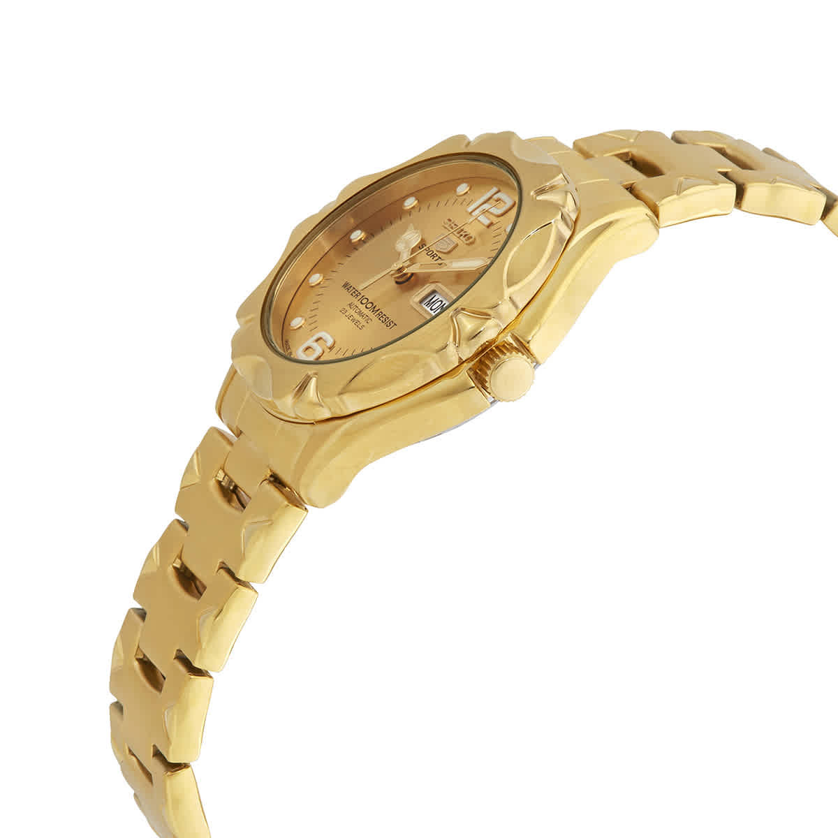 Seiko 5 Automatic Gold Dial Yellow Gold-tone Mens Watch SNZ460J1 Seiko