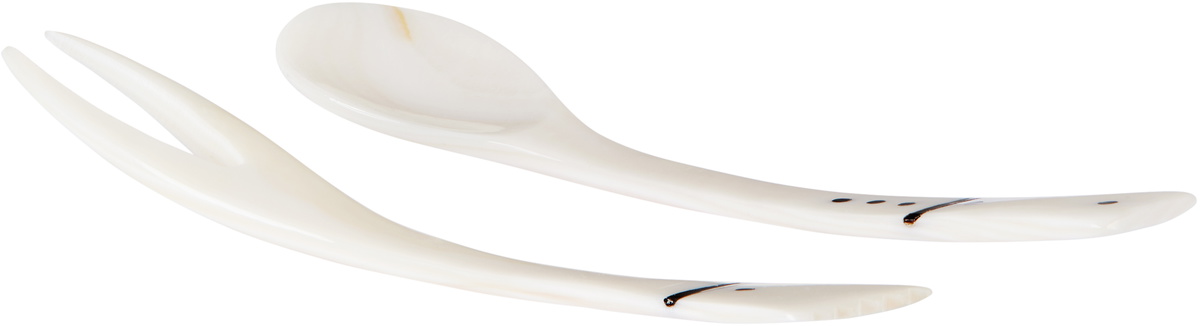 Gohar World Off-White Pick & Spoon Set Gohar World