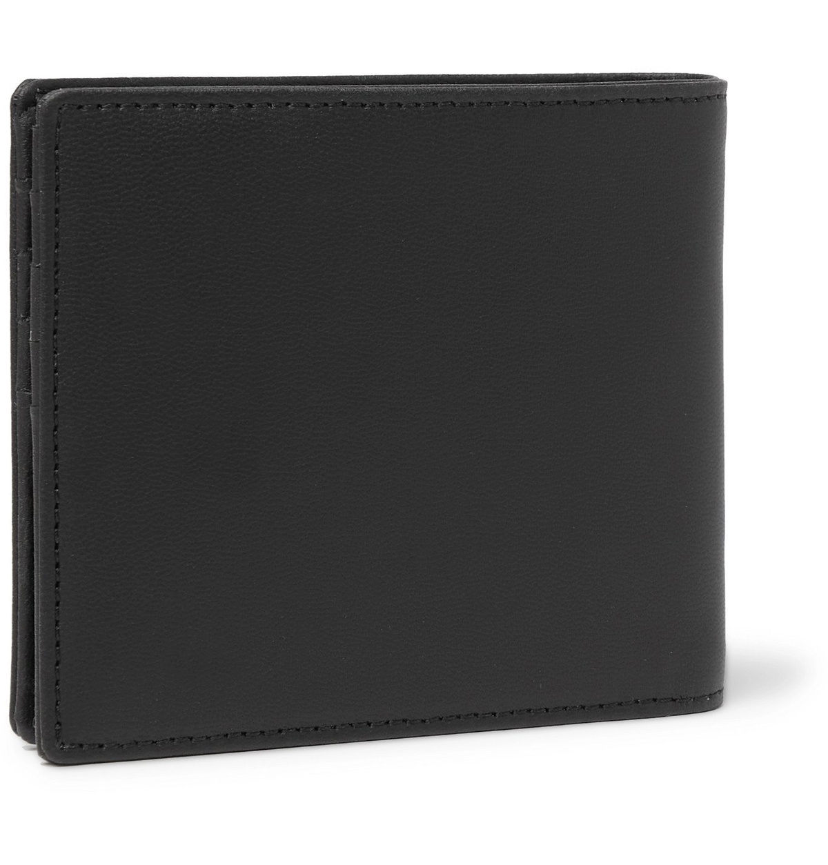 Serapian - Logo-Appliquéd Faux Leather Billfold Wallet - Black Serapian