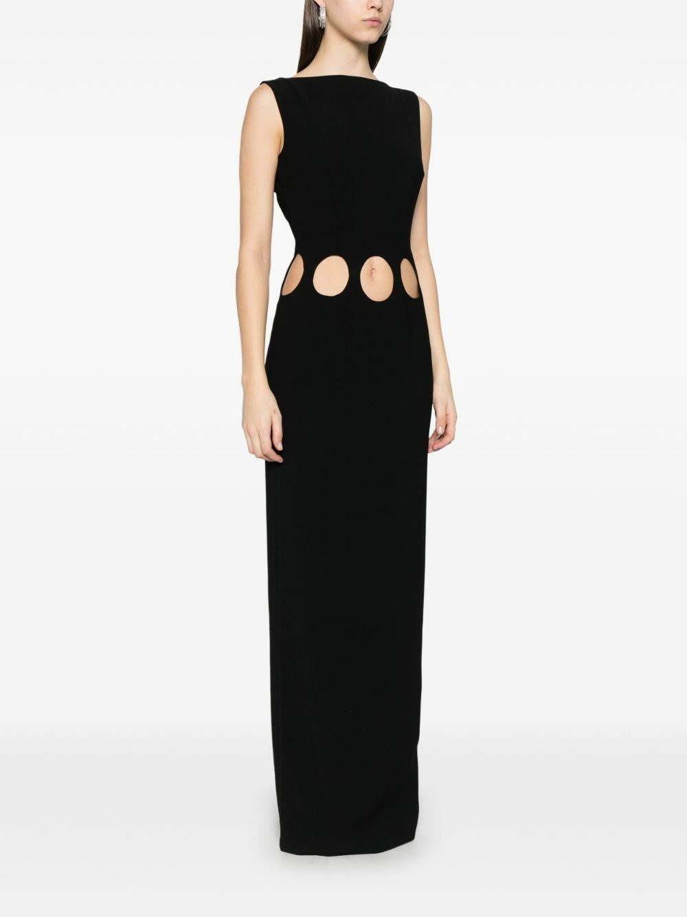 Mônot Black Cut-Out Gown Monot
