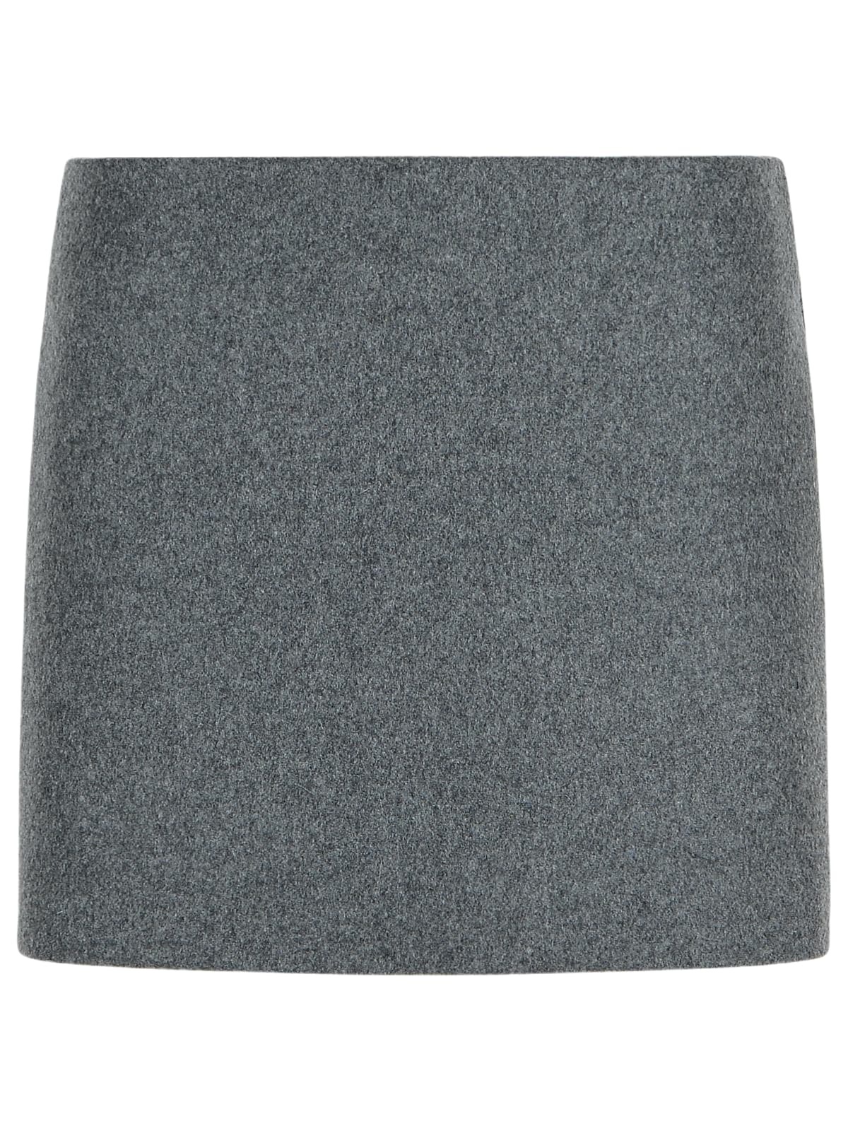 SportMax poggio Grey Virgin Wool Skirt Sportmax
