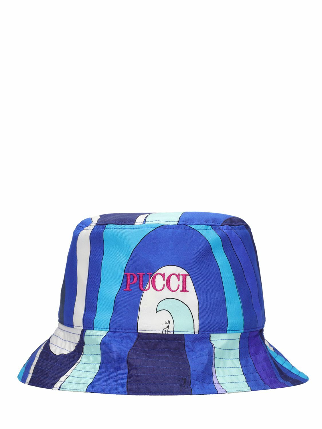 PUCCI Reversible Printed Silk Twill Bucket Hat Emilio Pucci