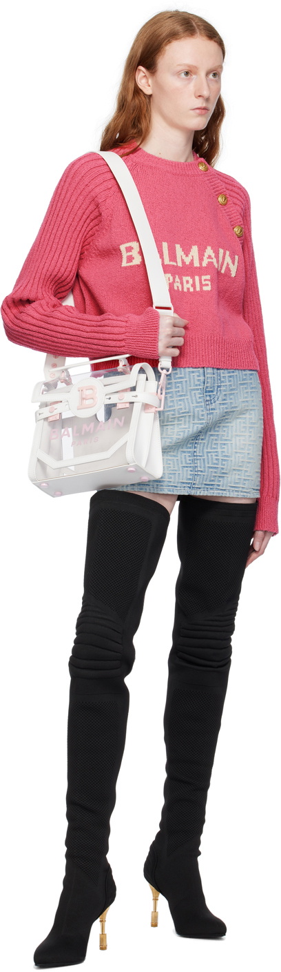 Balmain Pink Jacquard Sweater Balmain