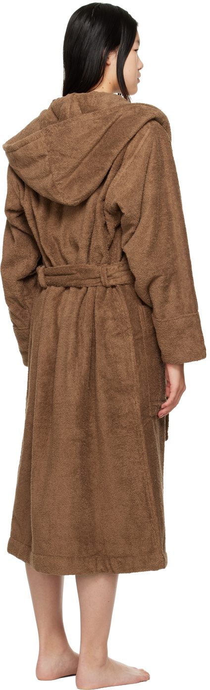 Tekla Brown Oversized Hooded Bathrobe Tekla Fabrics