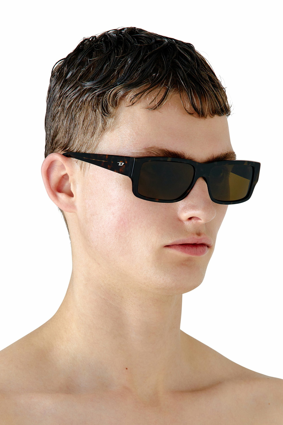 Diesel Rectangle sunglasses - Sunglasses Mens in Brown Diesel