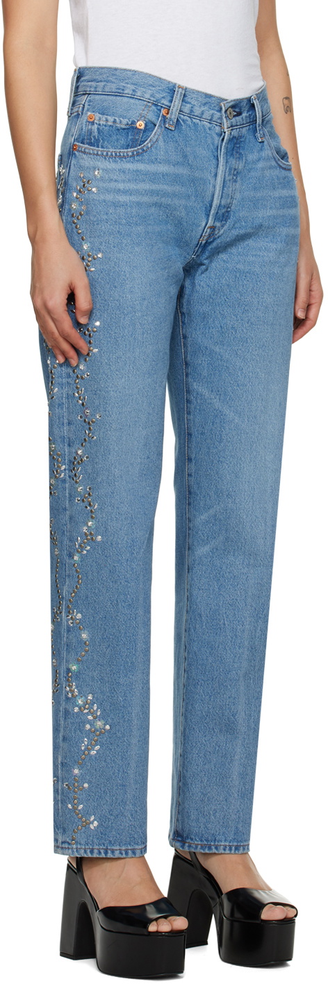 Anna Sui SSENSE Exclusive Blue Jeans Anna Sui