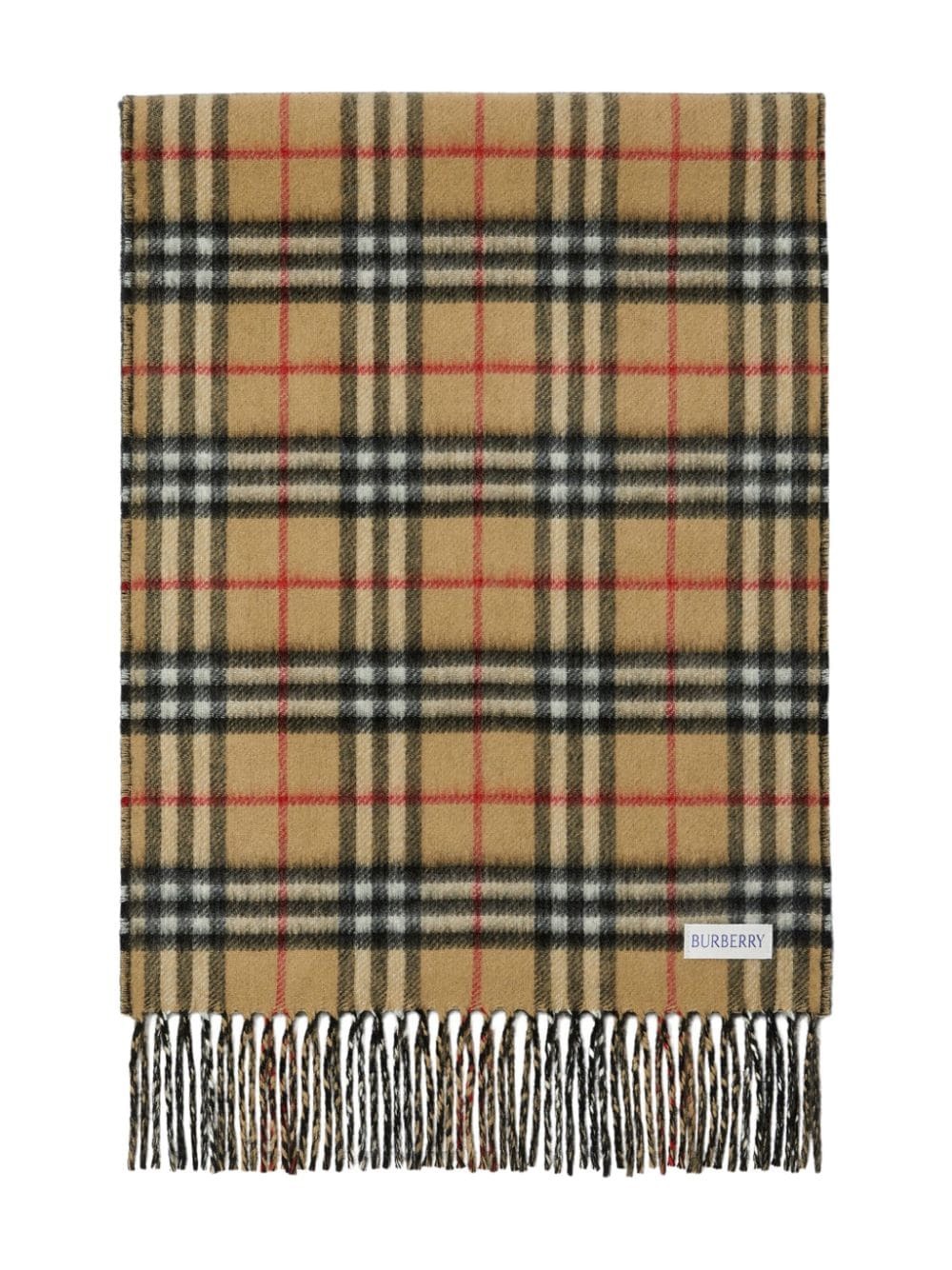 BURBERRY - Check Reversible Wool Scarf Burberry