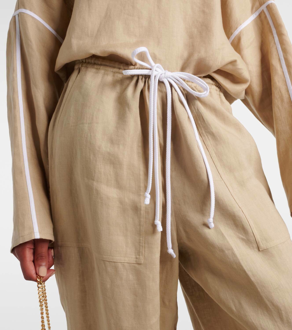 Tory Burch Linen wide-leg pants Tory Burch