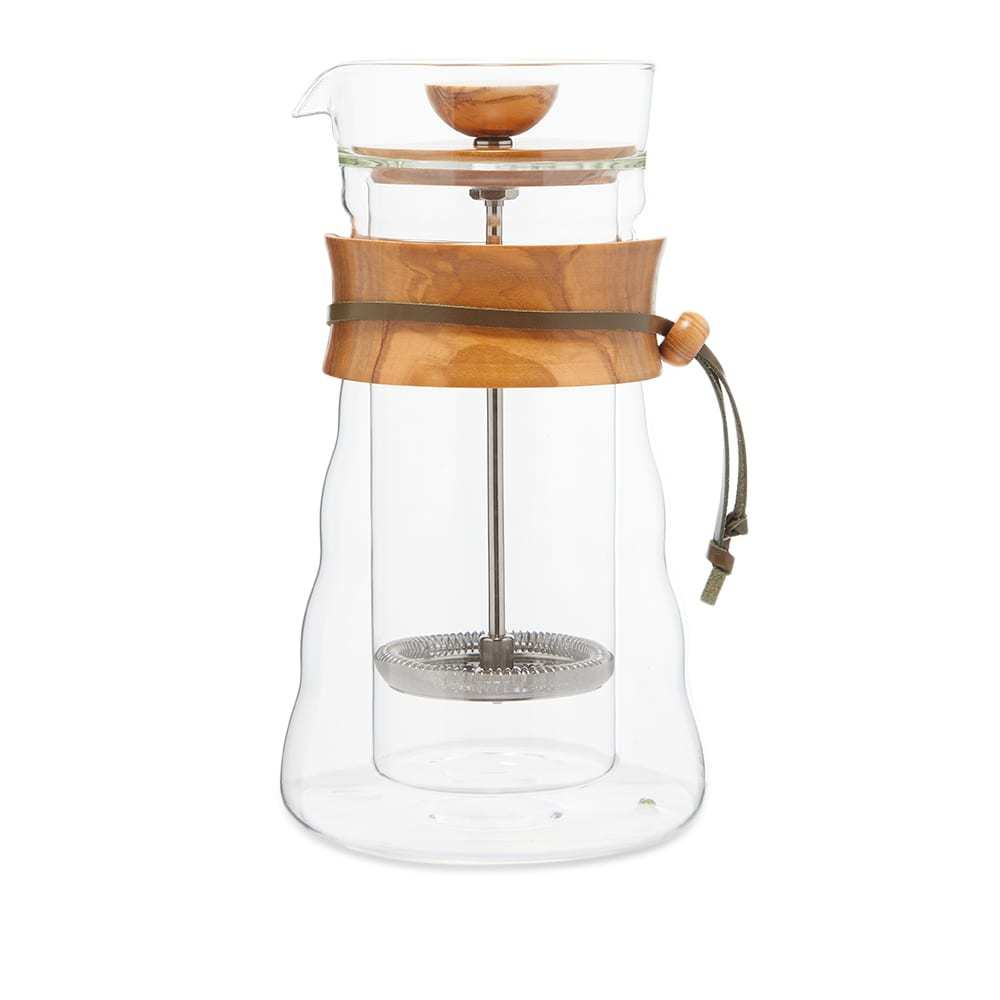 Hario Double Glass Olive Wood Coffee Press Hario