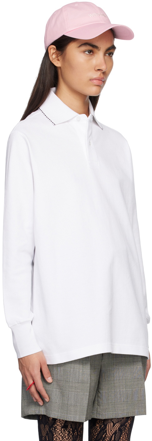 We11done White Scalloped Edge Polo We11done