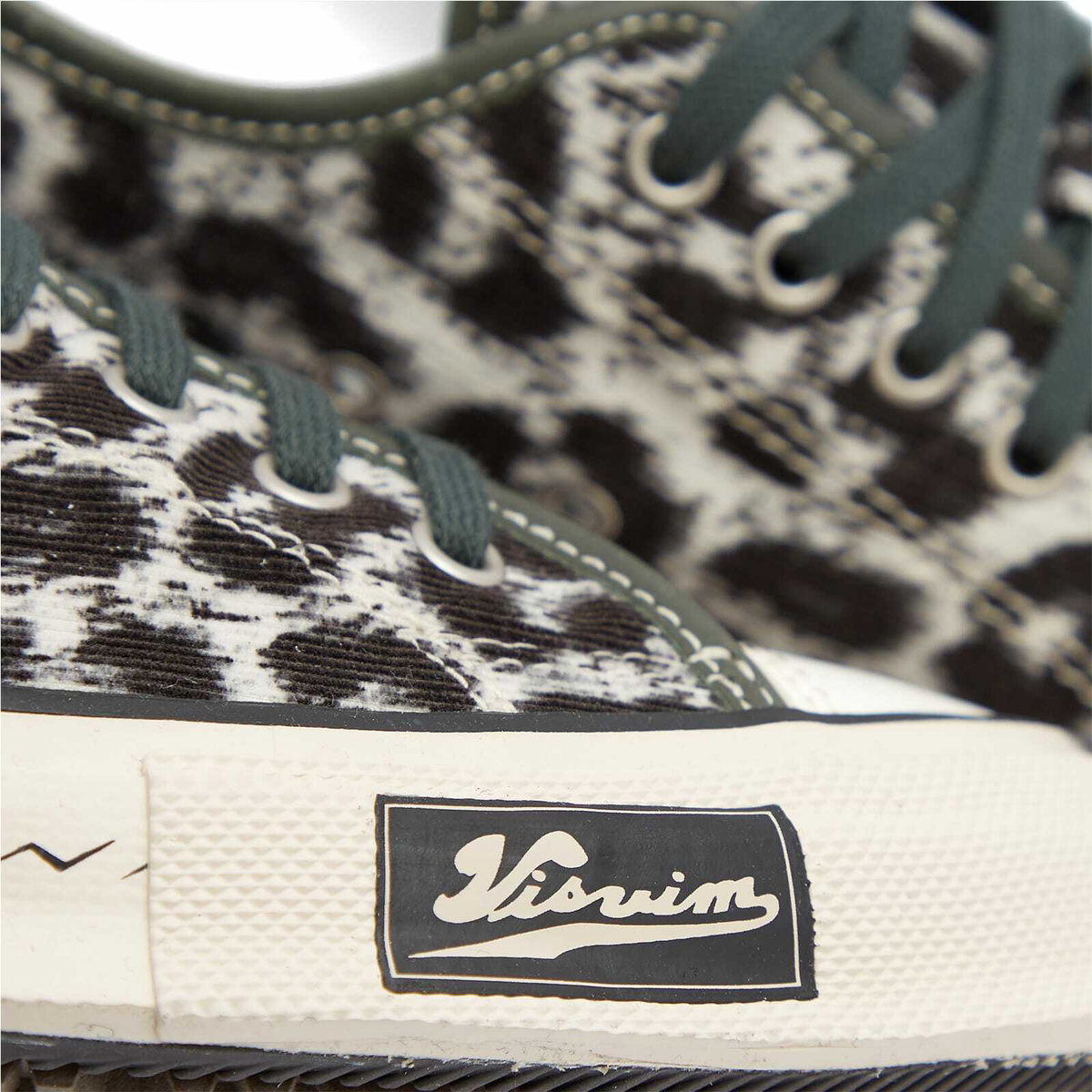 Visvim Women's Skaway Lo Leopard Sneakers in Grey Visvim