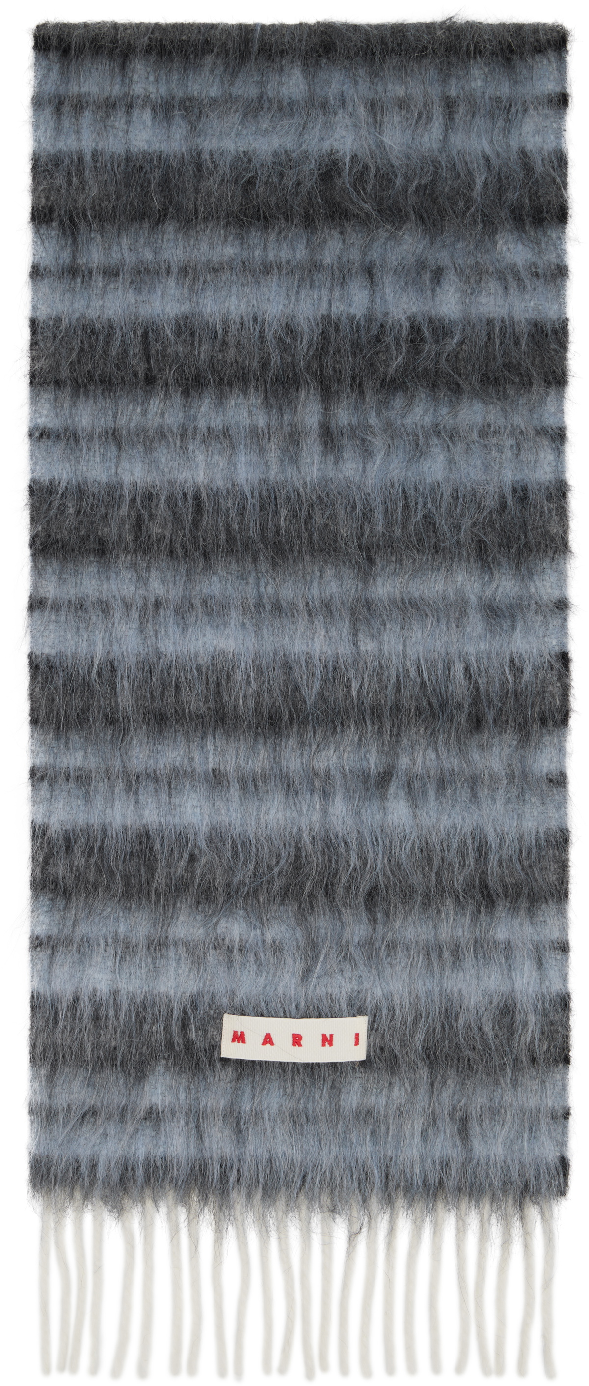 Marni Blue Wool & Mohair Scarf Marni