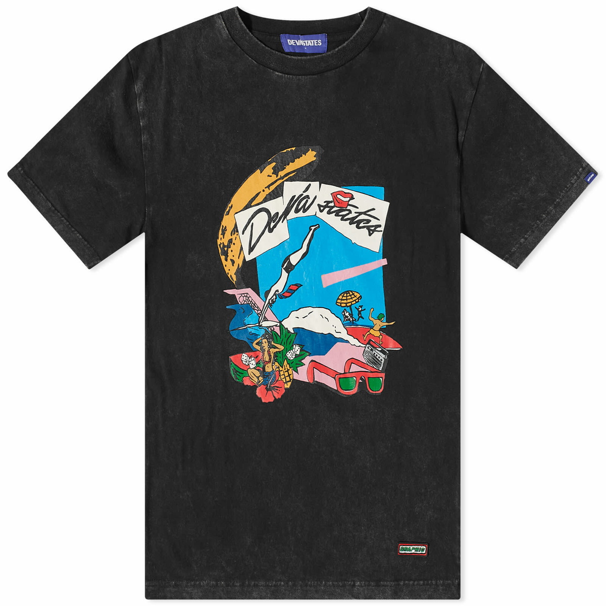 Deva States Men's Perry T-Shirt in Washed Black DEVÁ STATES