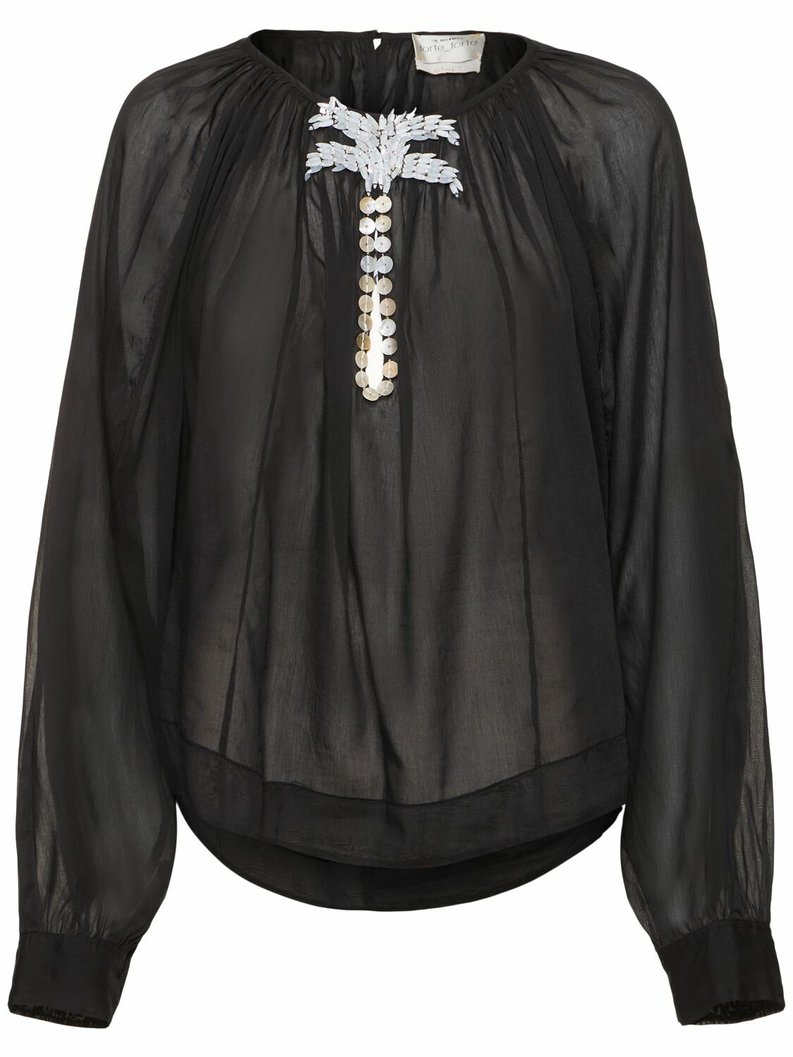 FORTE_FORTE Pearl Suite Embroidered Voile Shirt Forte Forte