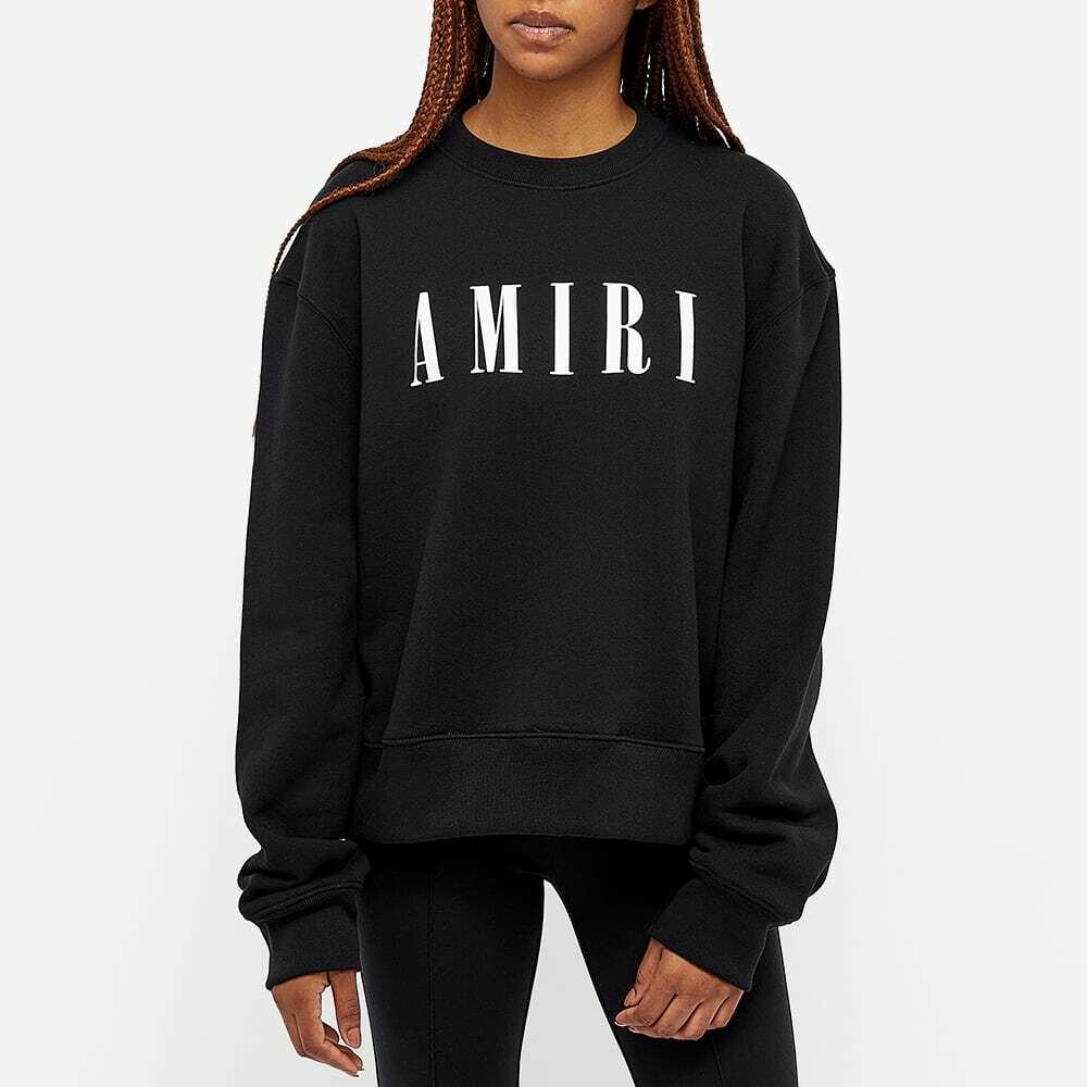AMIRI Women's Core Logo Crew Neck Sweat in Black Amiri