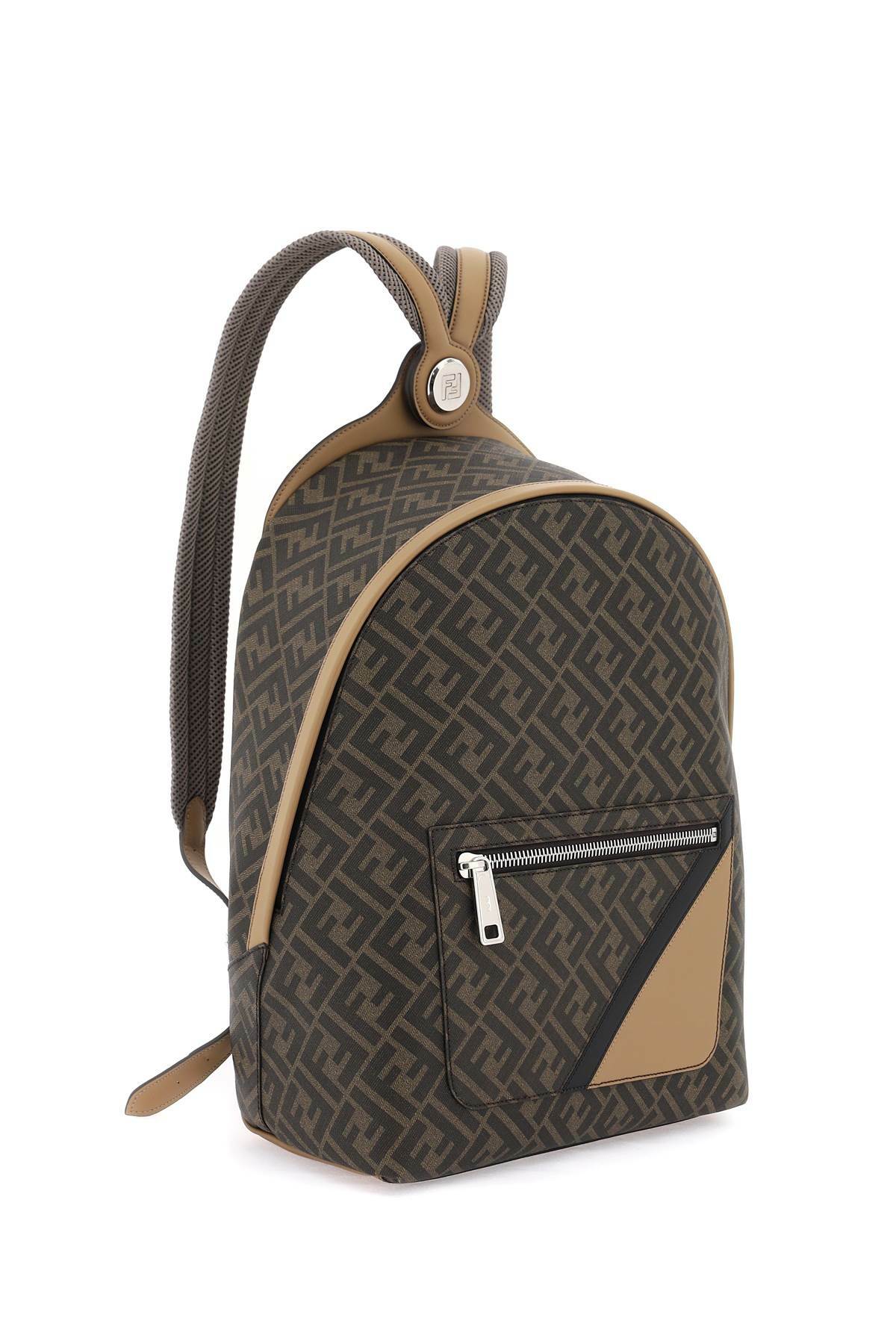 FENDI chiodo diagonal backpack Brown Fendi