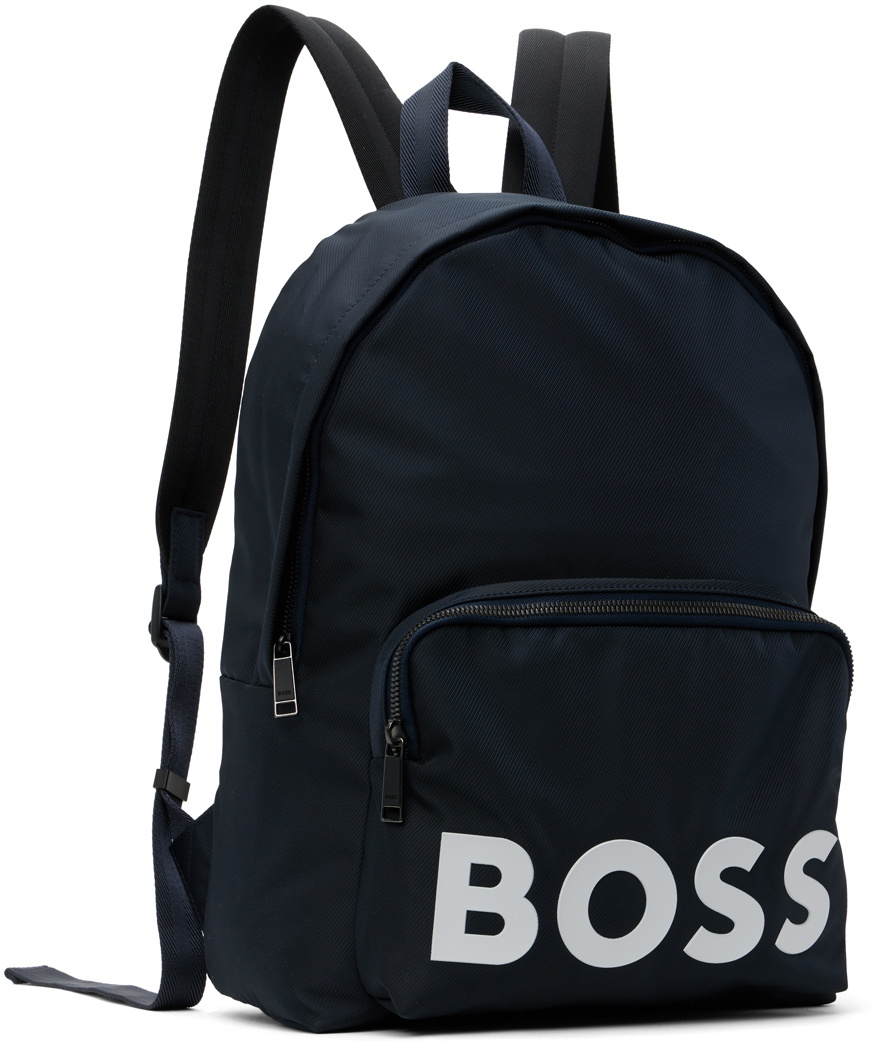 BOSS Navy Zip-Up Backpack BOSS