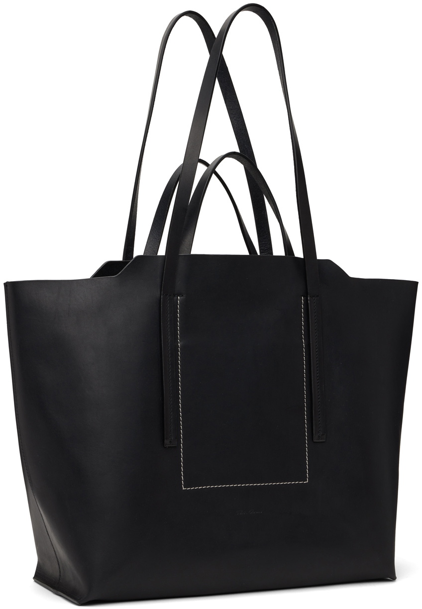 Rick Owens Black Leather Shopper Tote Rick Owens