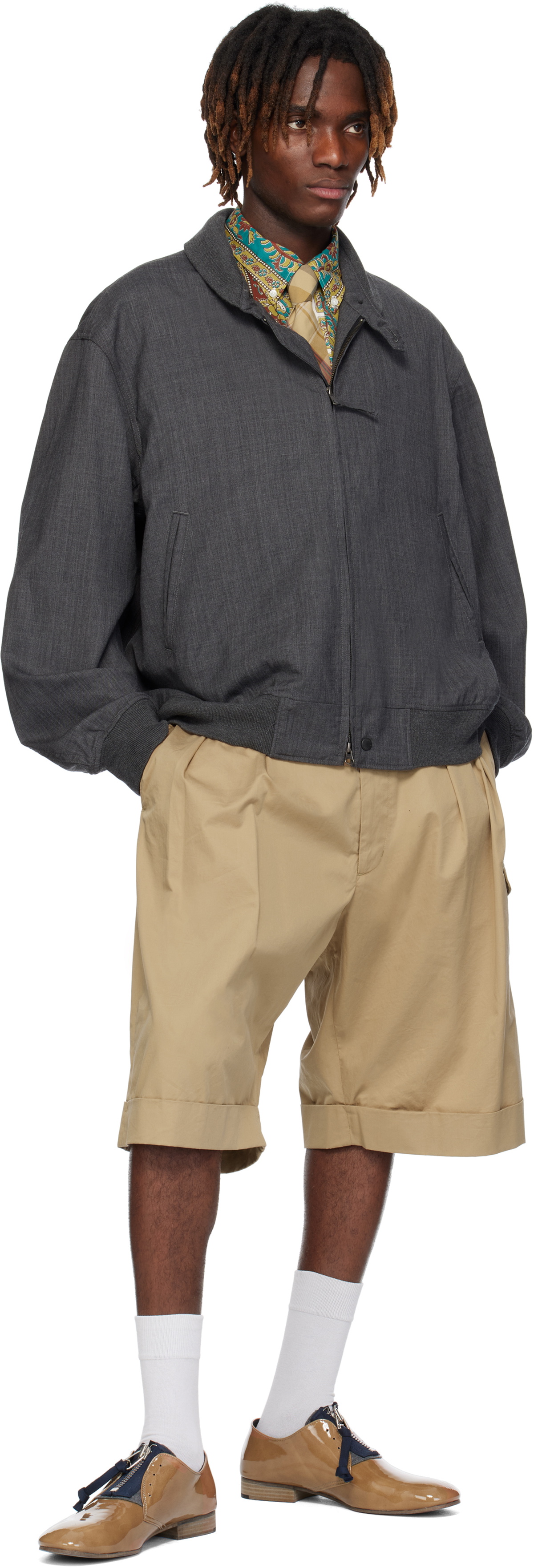 Engineered Garments Gray LL Bomber Jacket Engineered Garments