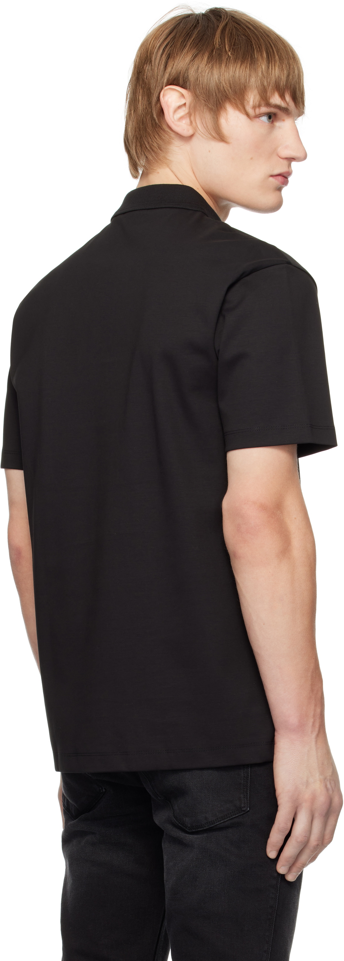 Hugo Black Interlock-Cotton Polo Hugo Boss