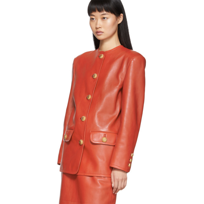Gucci Red Leather Jacket Gucci