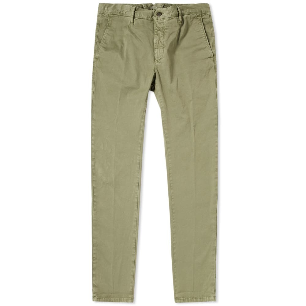 Incotex Slim Fit Stretch Chino Green Incotex