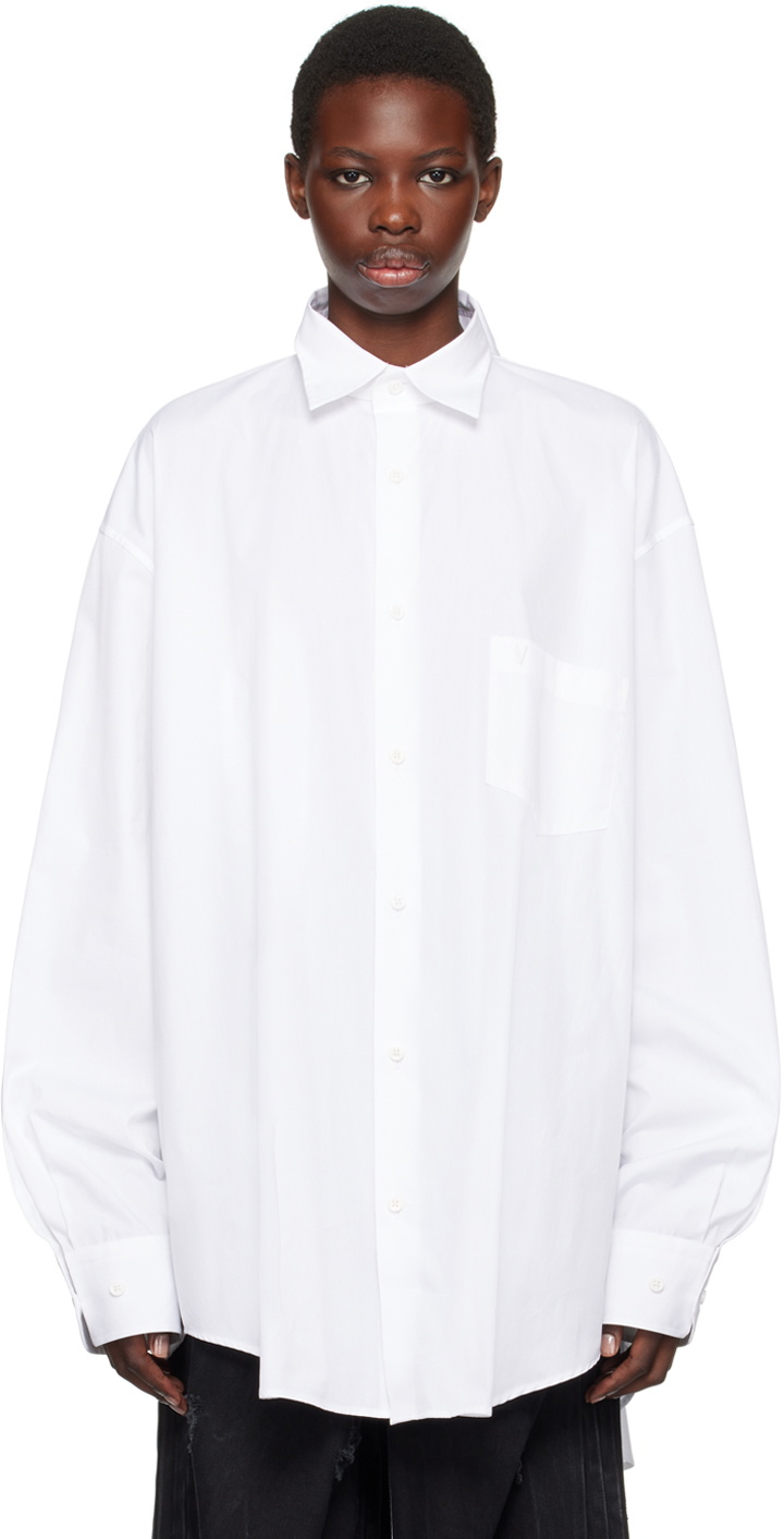VETEMENTS White Front-Back Classic Shirt Vetements
