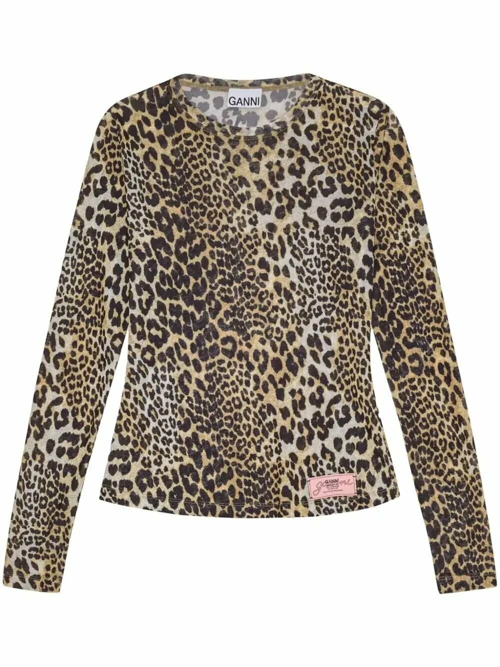 GANNI Leopard-Print Top GANNI