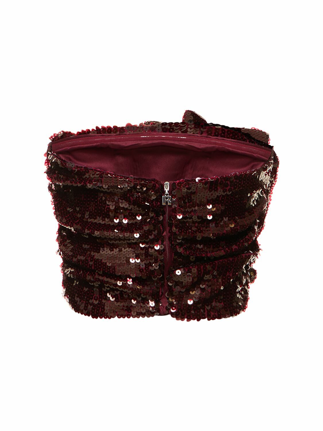 ROTATE - Sequined Ruched Crop Top ROTATE Birger Christensen