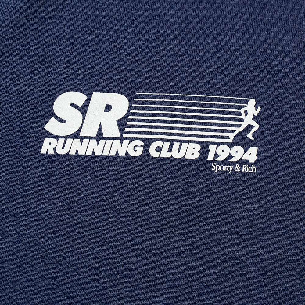 Sporty & Rich SR Running Club T-Shirt in Navy/White Sporty & Rich