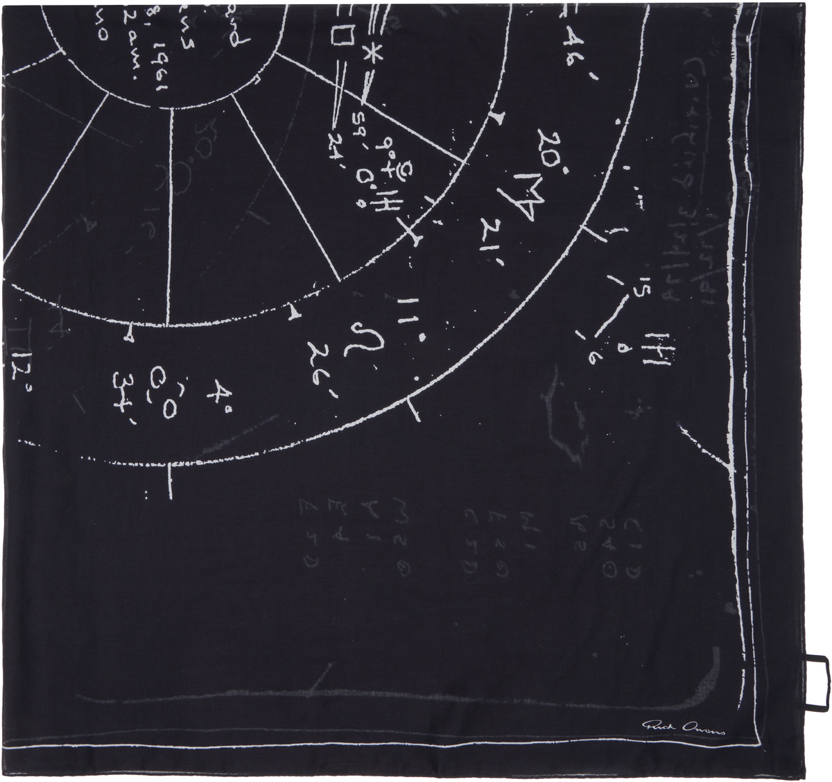 Rick Owens Black Temple Pino Astro Scarf Rick Owens