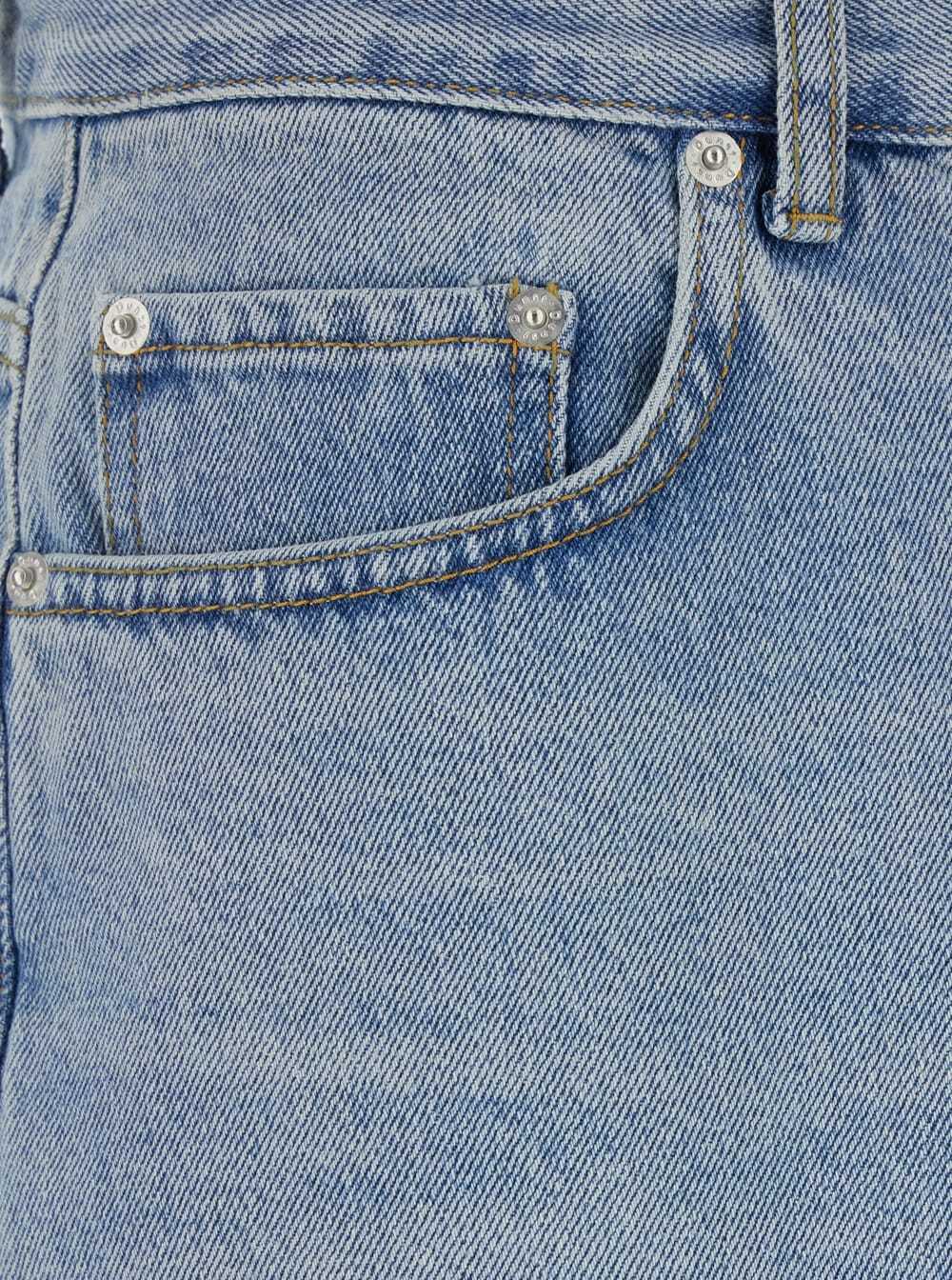 Dunst Light Blue Five Pocket Jeans With Logo Patch On The Back In Denim ...