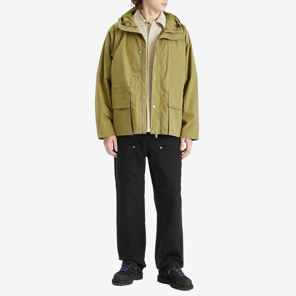 Norse Projects Men's Herluf Tech Poplin Jacket in Moss Green Norse Projects