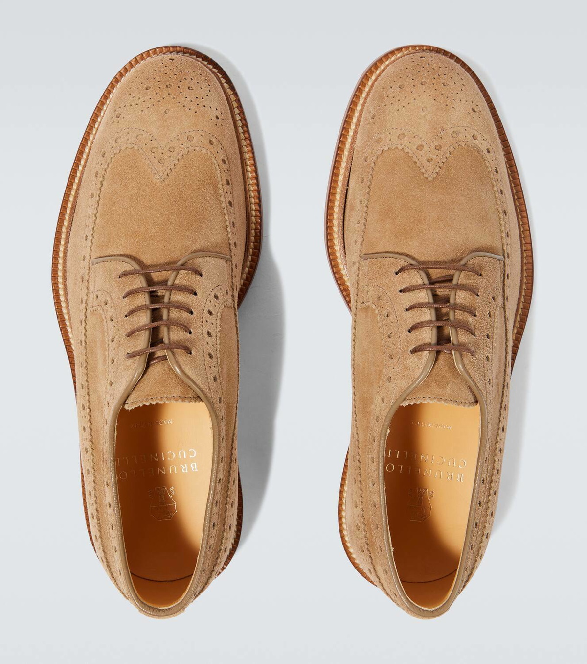 Brunello Cucinelli Suede longwing brogues Brunello Cucinelli