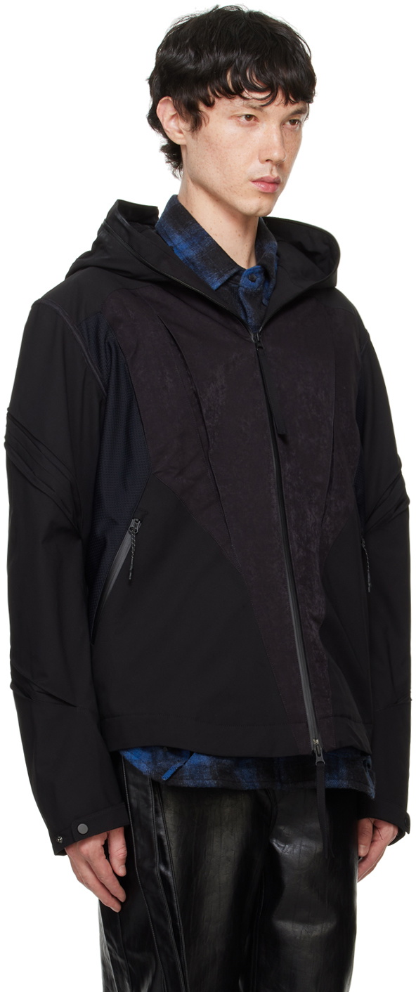 Juntae Kim Black Gather-Slashed Jacket