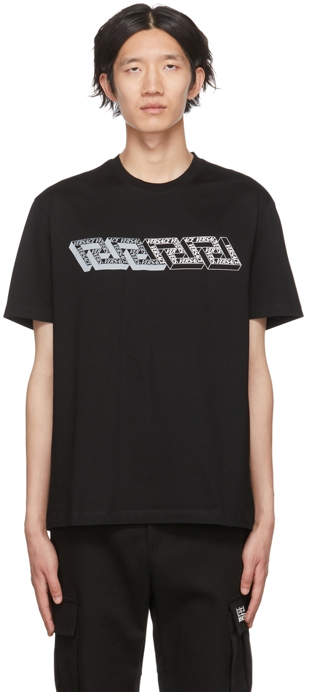 Versace Black 'La Greca' T-Shirt Versace