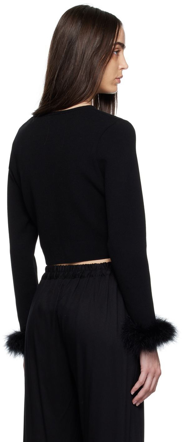 Sleeper Black Feather Cardigan Sleeper