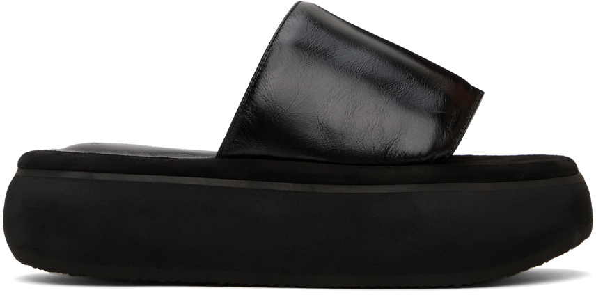 OSOI Black Boat Padded Slides OSOI