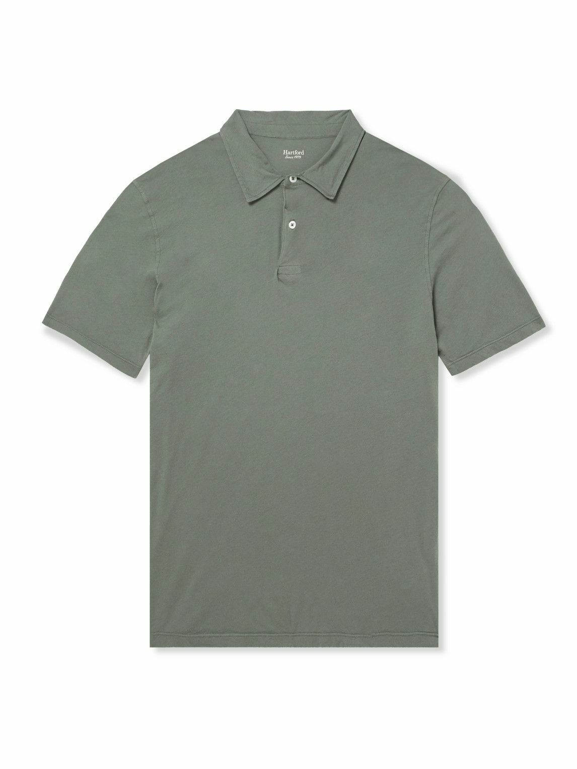Hartford - Cotton-Jersey Polo Shirt - Green Hartford