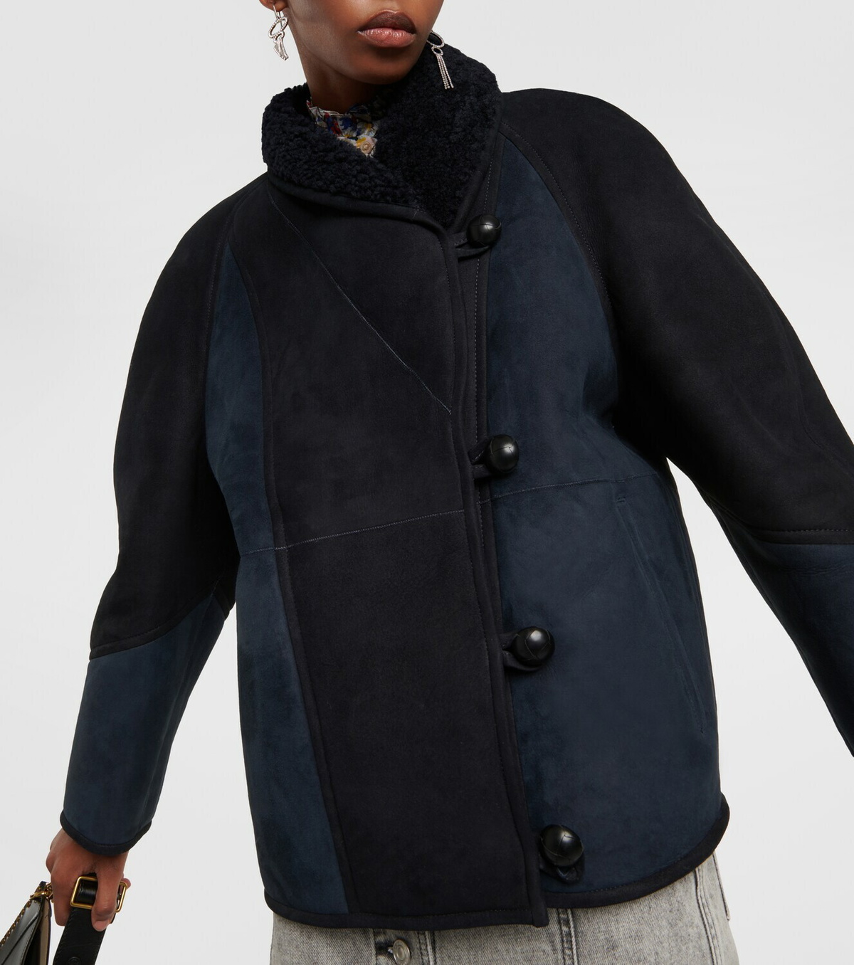 Marant Etoile Abeni shearling-lined suede jacket Isabel Marant Etoile