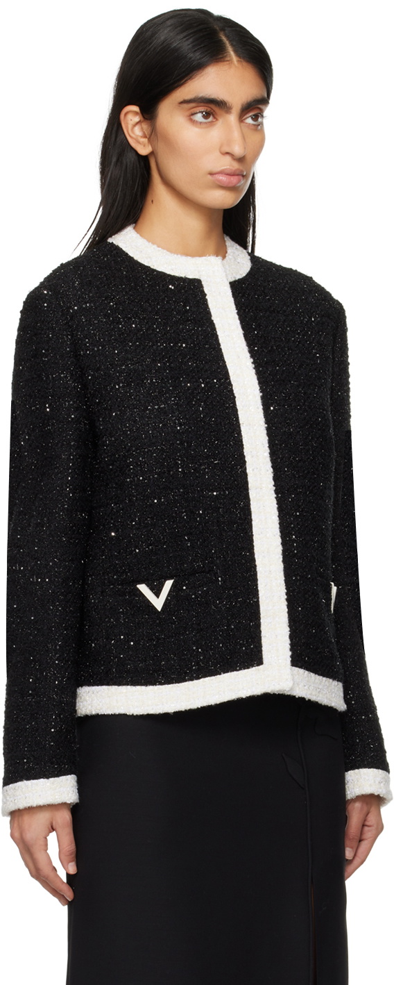 Valentino Black Metallic Jacket Valentino