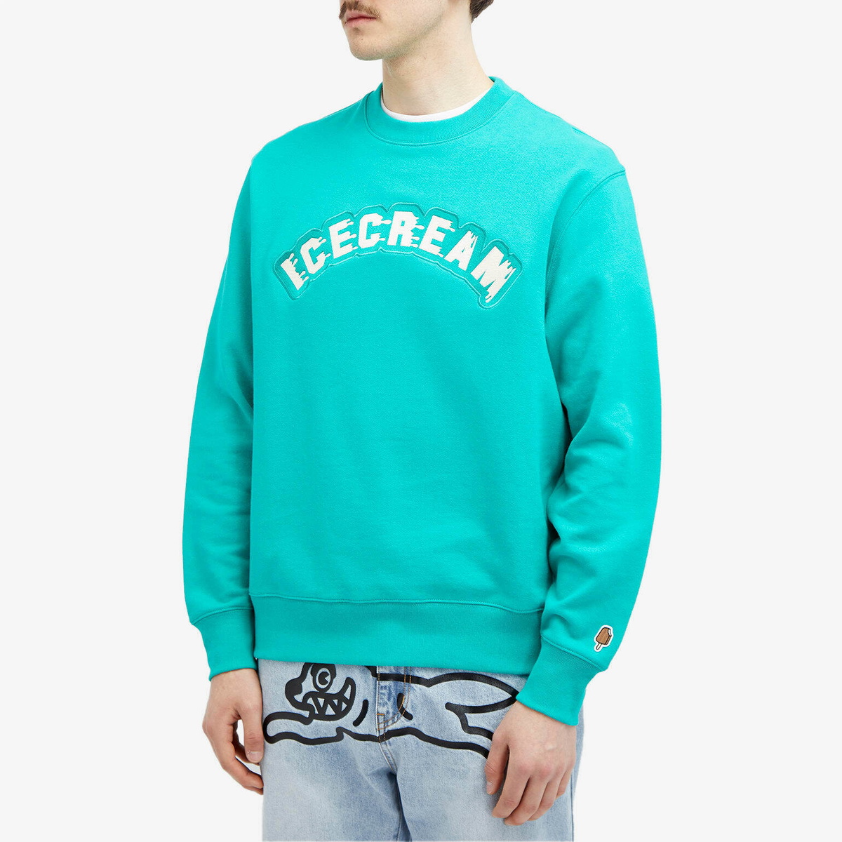 ICECREAM Men's Drippy Sweatshirt in Teal ICECREAM