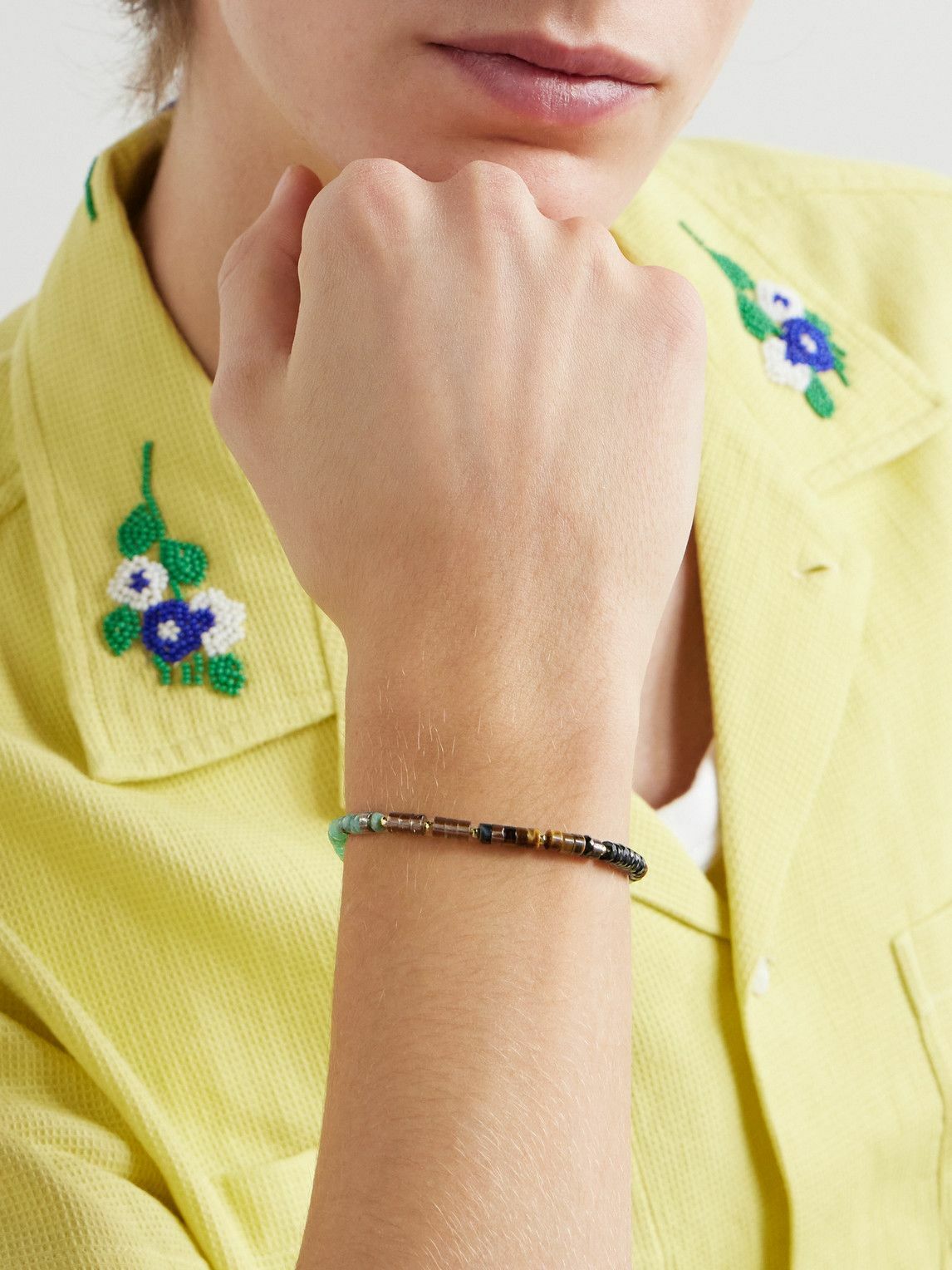 Peyote Bird - Delphi Gold-Plated Multi-Stone Beaded Bracelet Peyote Bird