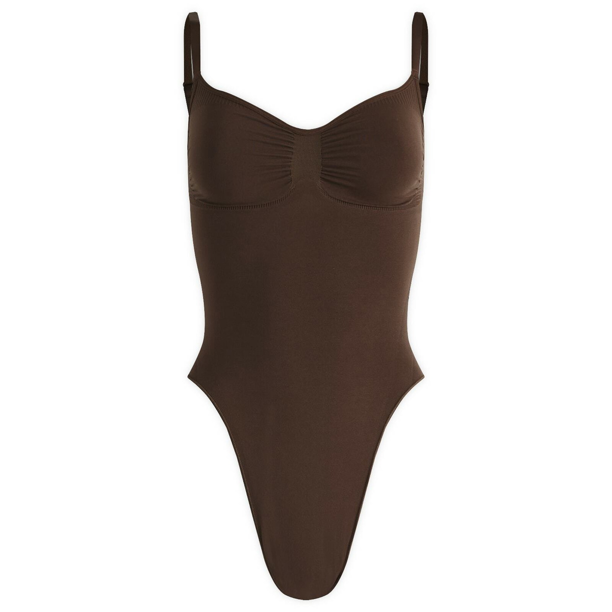 SKIMS Women's Seamless Sculpt Thong Bodysuit in Cocoa SKIMS